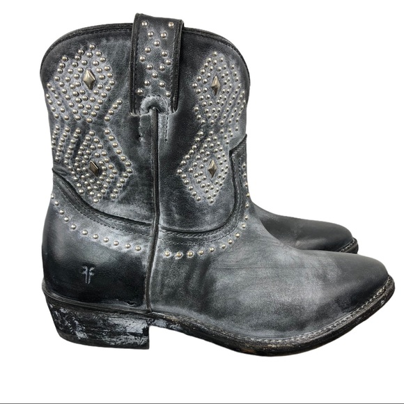 Frye | Shoes | Frye Billy Stud Short Distressed Cowboy Boots | Poshmark